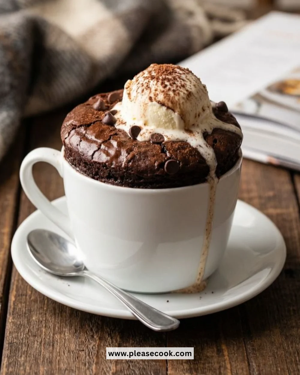 Brownie Mug Cake (Single-Serve, Microwave Brownie in a Mug)